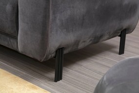 Designová sedačka Haylia 287 cm antracitová - levá