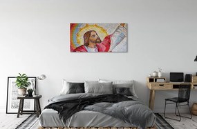 Obrazy na plátně mozaika Jesus 140x70 cm