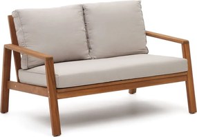 Béžový/v tmavě přírodní barvě zahradní lounge set z masivu akácie pro 4 Frares – Kave Home