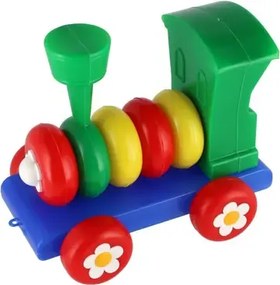 Směr Lokomotiva na šroubování / Tahací hračka / Plast / 20 cm / 2+
