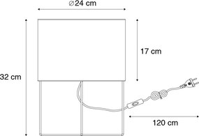 Moderní stolní lampa žlutá se zlatem - Rosalina