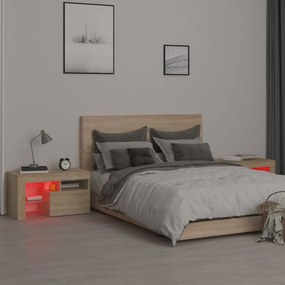 Noční stolky 2 ks s LED osvětlením dub sonoma 70 x 36,5 x 40 cm 3152772