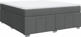 Box spring postel s matrací tmavě šedá 180x200 cm textil 3285492