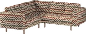 Potah na pohovku IKEA Norsborg rohová 4-místná barva vícebarevná látka pletený vzor, vzorované