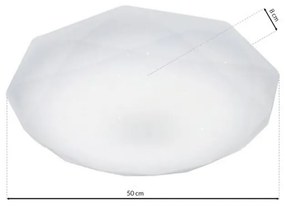 Stropní LED svítidlo Hex, 1x LED 24w, 4000k, (fi 50 cm), w