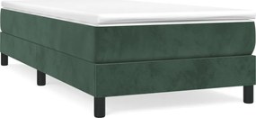 vidaXL Box spring postel s matrací 80 x 200 cm samet [3144300] Barva: Tmavě zelená
