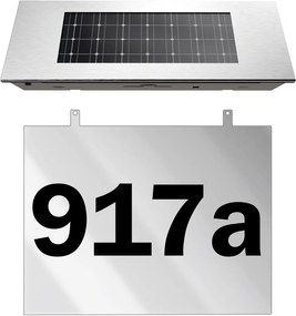 LED Solární domovní číslo bílé
