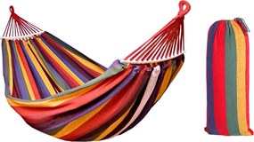 Bluegarden Bluegarden, závěsná houpací síť s dřevěnou oporou pro 1 osobu 90x200cm Hammock 400257, žlutá, OGR-09033
