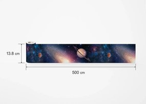 Samolepící bordura na zeď Vesmír | 5 m x 13.8 cm | DWB8218