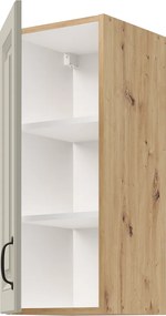 STILO ac | horní skříňka 30 G-72 1F s policemi | 30 cm | UNI dvířka | artisan/světle šedá