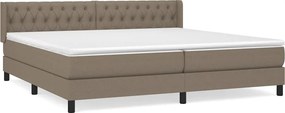 Box spring postel s matrací taupe 200x200 cm textil 3129981