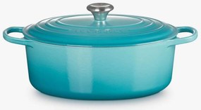 Le Creuset Signature - Pekáč oválný s poklicí, objem 6,3 l, caraibes 21178311702430