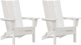 Zahradní křeslo 2 ks Bílá Polyethylen 3335818