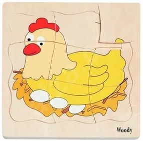 Vícevrstvé puzzle - vývoj slepice