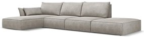 Světle šedá rohová pohovka (levý roh) Vanda – Mazzini Sofas
