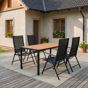 Vikio Zahradní set 140x80 pro 4 osoby skládací židle V134-P2 přírodní