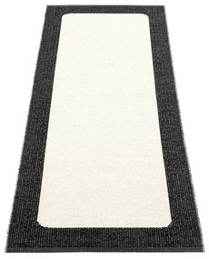 Oboustranný vinylový koberec Pappelina ILDA Black/Vanilla velikost: 70x180cm