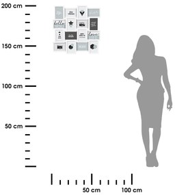 Nástěnný fotorámeček Gael White 60x60 cm