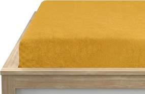 Froté prostěradlo PREMIUM žlutooranžové 200x220 cm