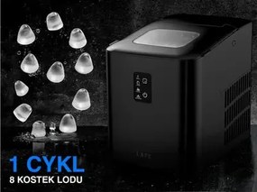 Lafe Ice Cube Maker černá / Výrobník ledu / 120 W / 1 l / 12 kg ledu z