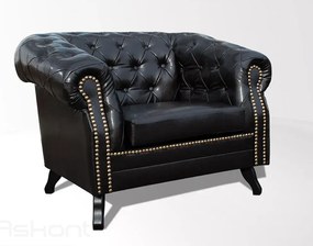 Askont Chesterfield Bristol: Křeslo 1M Antique Brown