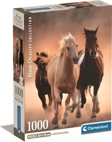 Clementoni PUZZLE Běžící koně / 1000 dílků / od 10 let
