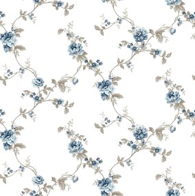 Bílá vliesová květinová tapeta na zeď, 84035, Blooming Garden, Cristiana Masi by Parato