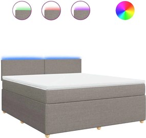 Box spring postel s matrací taupe 180x200 cm textil 3289832
