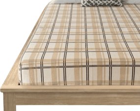 Prostěradlo mikroplyš PLAID 90x200 cm krémové