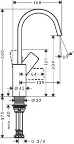 Hansgrohe Vivenis, umyvadlová baterie 210, s otočným výtokem, EcoSmart, bílá matná, 75032700