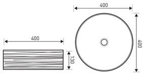 Novoterm Keramické umyvadlo na desku NV-KR-74