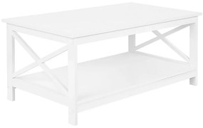 Bílý konferenční stolek FOSTER Beliani