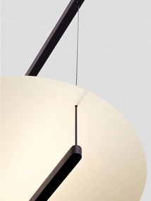 Bílé/matně černé hliníkové LED stmívatelné závěsné svítidlo ø 80 cm Diona – Nova Luce