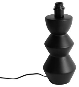 Designová stolní lampa černá keramika 16 cm bez stínidla - Alisia