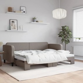 Válenda s přistýlkou taupe 80 x 200 cm textil 3196814