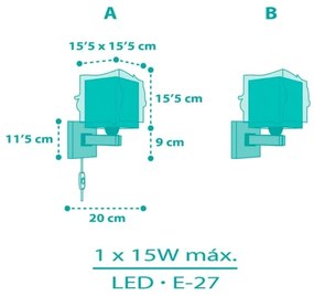 Dalber 63449 - Dětské nástěnné svítidlo MERMAIDS 1xE27/60W/230V