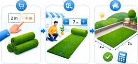 Trade Concept, AKCE: 100x200 cm Metrážový travní koberec Pure Green – na ven i na doma, zelená, exteriér