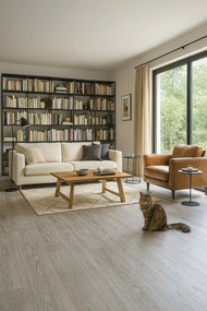 Beauflor, PVC podlaha - lino Ambient Havanna Oak 991M - dub, na míru, šíře 4m, šedá, bez podkladu, chodba / předsíň