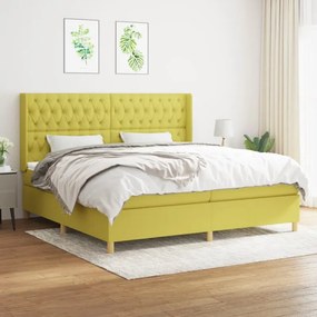 Box spring postel s matrací zelená 200x200 cm textil,  3132264 HangarStore.cz