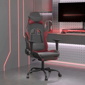 vidaXL Masážní herní židle s podnožkou umělá kůže [345412] Barva: Černá