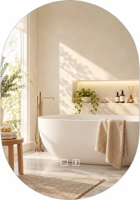 HOMCOM LED koupelnové zrcadlo 50 × 70 cm s Bluetooth