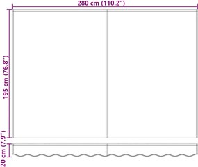 Stahovací markýza Černá 300 x 250 x 165 cm Polyester a hliník 3330033