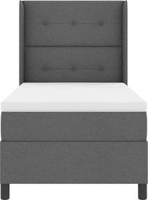 Postel s boxspringem s polštářem Tmavě šedá 200 x 80 cm textil 3341610