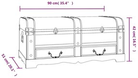 vidaXL Marketos Dřevěná truhla velká černá