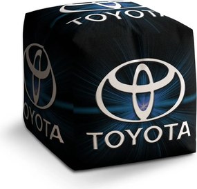 Sablio Taburet Cube Toyota Blue Glow - 50x50x50 cm