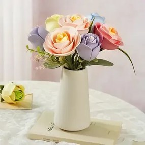 ROBOTIME 3D puzzle Rokr Floral Art Světle růžová kamélie / 37 dílků /