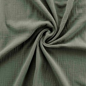 Khaki prodloužené mušelínové povlečení na dvoulůžko 220x240 cm Angelia – douceur d'intérieur