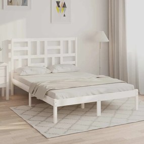 vidaXL Rám postele masivní dřevo 120 x 200 cm [3105947] Barva: Bílá