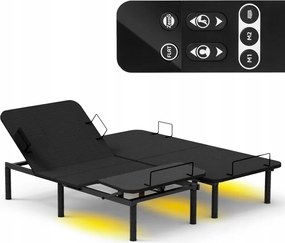 Elektrický rošt nastavitelný Velká Postel 200x180cm Led podsvícení 2xUSB