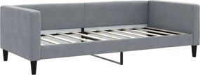 Válenda s přistýlkou a matracemi světle šedá 90 x 190 cm textil 3196606